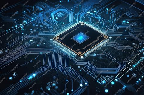 Premium Photo Modern Technology Circuit Board Texture Background Design Waves Flow Quantum