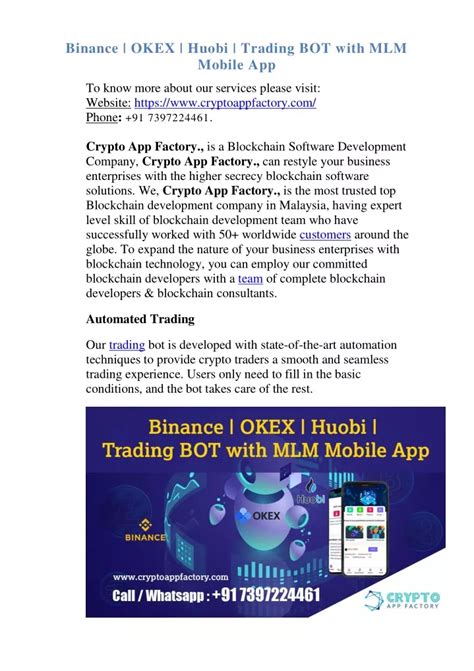 PPT Binance OKEX Huobi Trading With MLM Mobile App PowerPoint Presentation ID