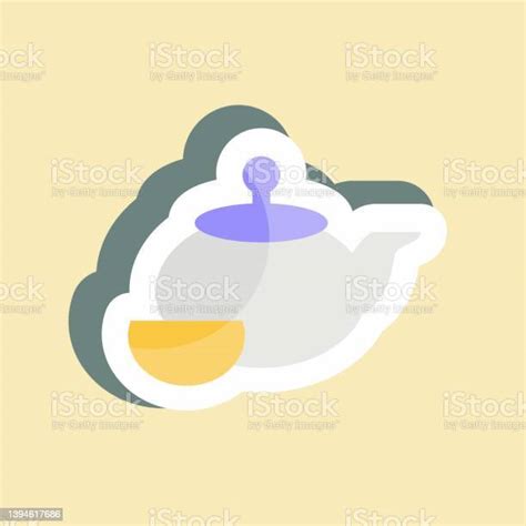 스티커 다도 음료 기호에 적합합니다 편집 가능한 간단한 디자인 디자인 템플릿 벡터 간단한 기호 그림 0명에 대한 스톡 벡터 아트