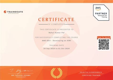 Rahul Kumar Pal On Linkedin Aws Cloudcomputing Awstraining Developingonaws Trainocate Wipro