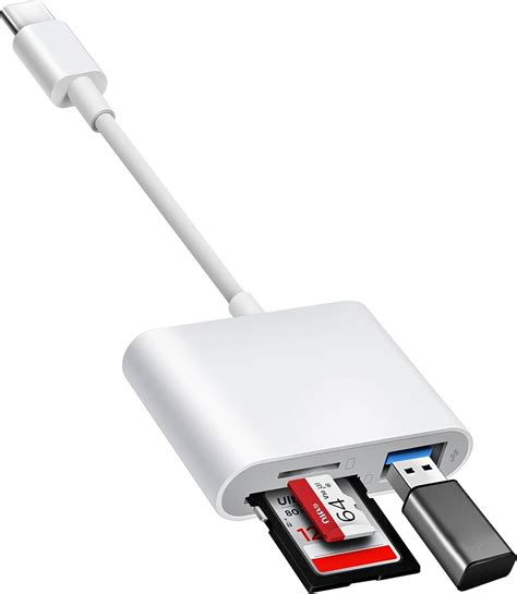 Lector De Tarjetas Usb C A Sd Adaptador De Tarjeta Sd Con Sd Microsd