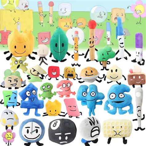 Battle For Dream Island Plush Toys Bfdi Leafy Firey Flower Waterdrop