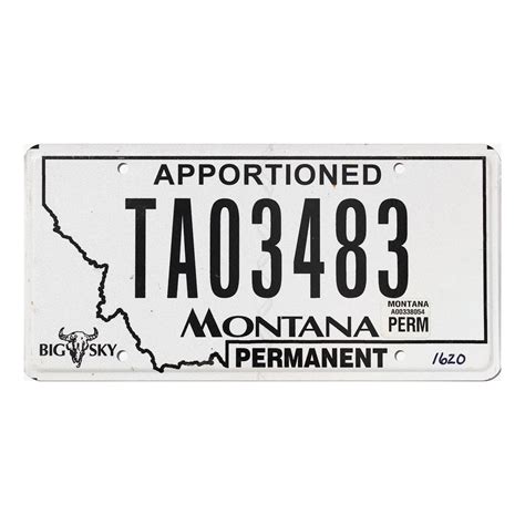 2021 Montana Apportioned License Plate Ta03483 Old Semi