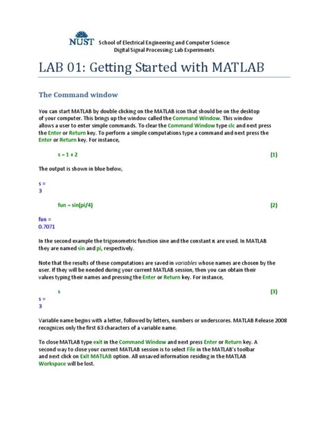 Lab1 Dsp Pdf Matlab Pi
