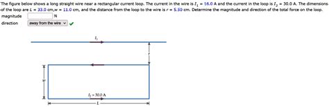 Solved The Figure Below Shows A Long Straight Wire Near A Rectangular