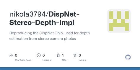 Github Nikola3794 Dispnet Stereo Depth Impl Reproducing The Dispnet Cnn Used For Depth