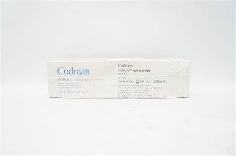 Codman 46 3178 Karlin Spinal Blade Ultra Tip X Pack Of 10