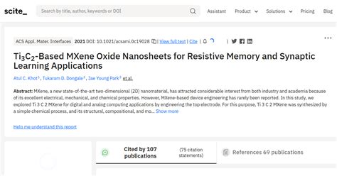 Ti 3 C 2 Based Mxene Oxide Nanosheets For Resistive Memory And Synaptic Learning Applications