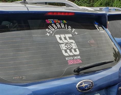 Subaru Subarist Waterproof Car Sticker Suya Club My