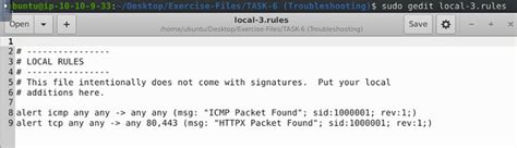 Tryhackme Snort Challenge — The Basics — Task 6 Troubleshooting Rule