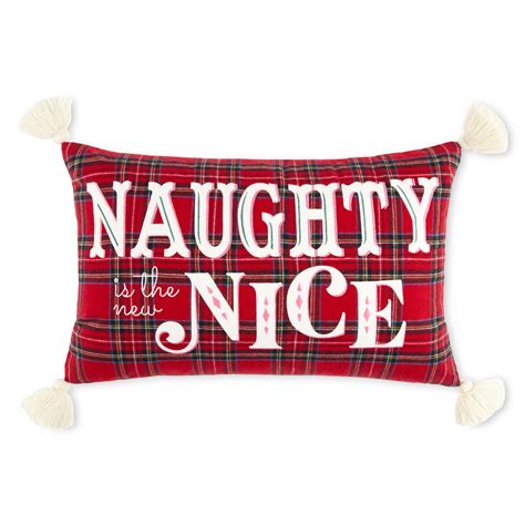 Wanda June Home Naughty Nice Pillow Multicolor 14x22 By Miranda
