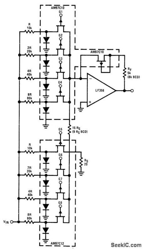GAIN PROGRAMMED AMPLIFIER Amplifier Circuit Circuit Diagram SeekIC Com