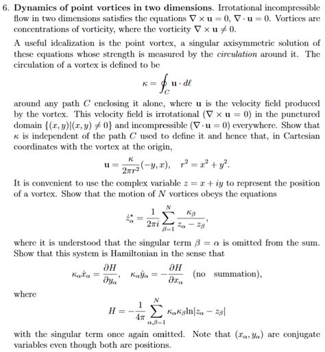 solved dynamics of ﻿point vortices in ﻿two dimensions