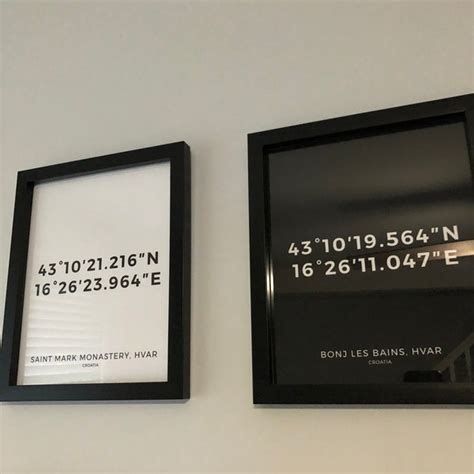Personalized Coordinates Poster Custom Coordinates Wall Art
