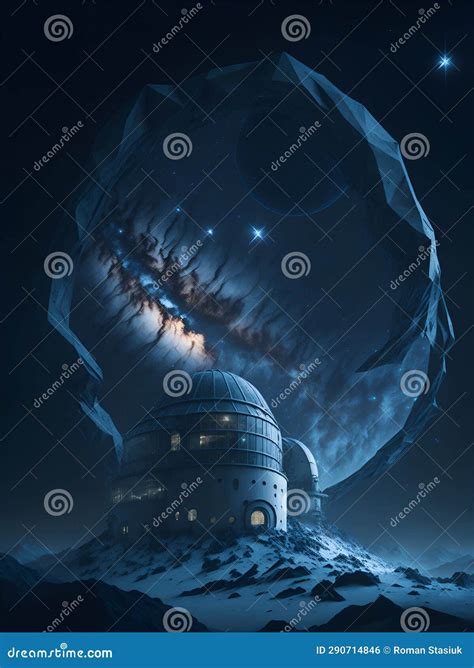 Astronomy Observatory Where Exploring The Mysteries Of The Universe Ai Generated Stock