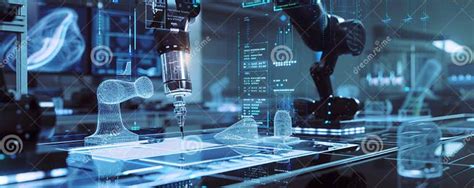 Advanced Robotic Arms Engaged In Precision Manufacturing Of Complex Composite Materials In A