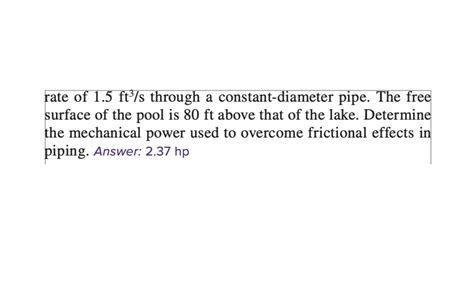 solved 2 68e an 80 percent efficient pump with a power input of 20 hp