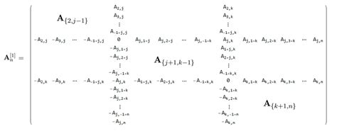 general form of the matrix a [1] n i e when we remove row and column