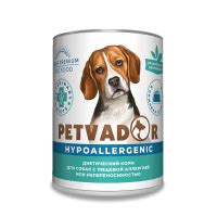 Диетический корм PETVADOR VETERINARY DIETS Hypoallergenic, 340 гр.