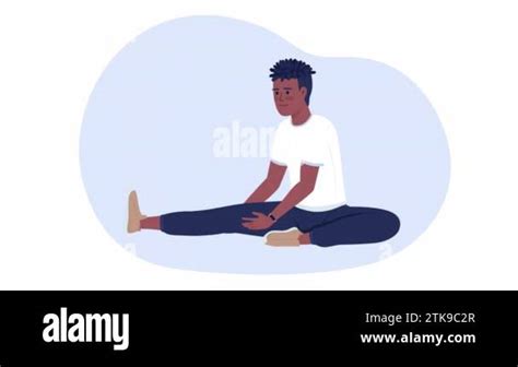 Animated Warmup Before Exercising Muscular Flexibility Looped Flat 2d