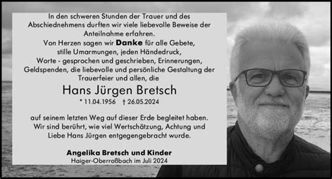 Traueranzeigen Von Hans Jürgen Bretsch Vrm Trauer De