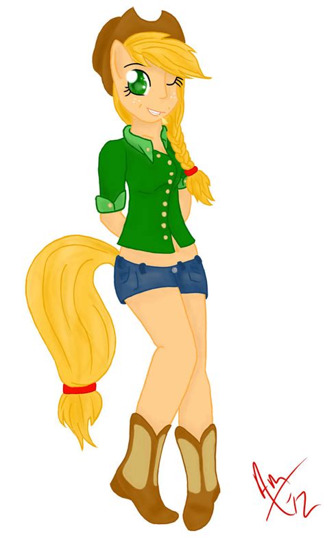 Anthro Applejack By Allibug919 On Deviantart