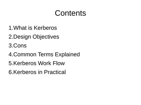 Deep Dive In To Kerberos Ppt