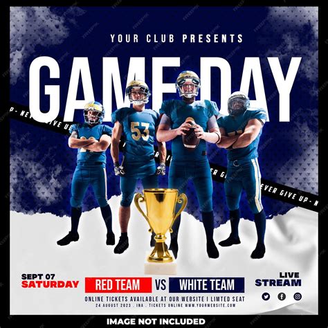 축구 경기일 소셜 미디어 포스트 디자인 템플릿 무료 Psd 파일