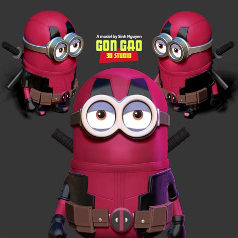 Deadpool Minion 3d Model By Sinh Nguyen