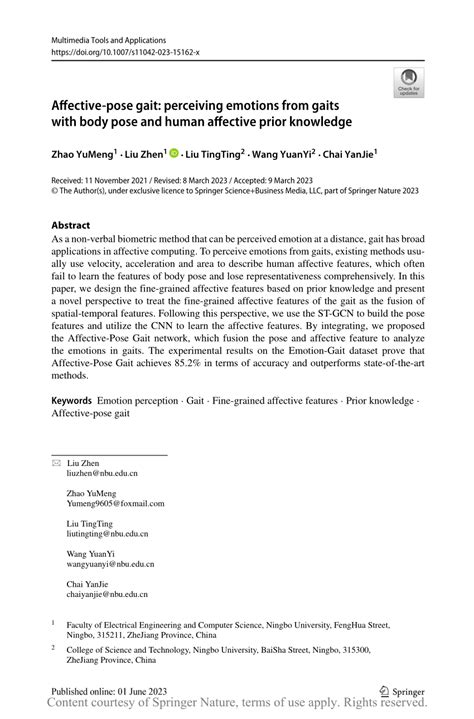 Affective Pose Gait Perceiving Emotions From Gaits With Body Pose And Human Affective Prior