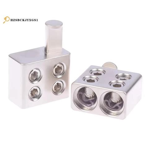 2pcs Car Audio Splitter Wire Power Supply Terminal Audio Amplifier Dual 1 0 Gauge To 1 0 Gauge