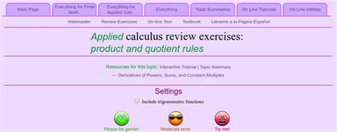 finite mathematics and applied calculus review exercises product and