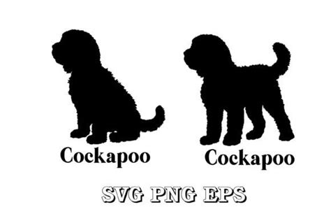 Cockapoo Dog Silhouette Svg Vector Breed Graphic By Pony3000 · Creative