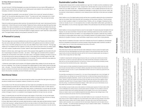 Parution Presse Nilau Mais De Haute Maroquinerie Française