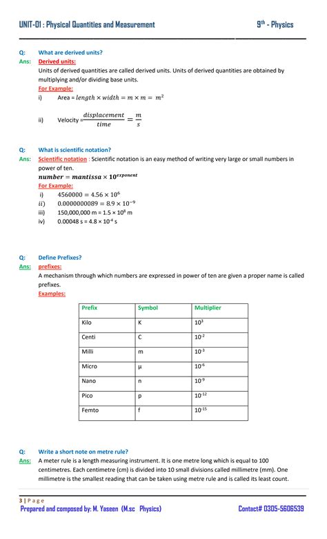Solution Basic Physics Definitions Base And Derived Quantities