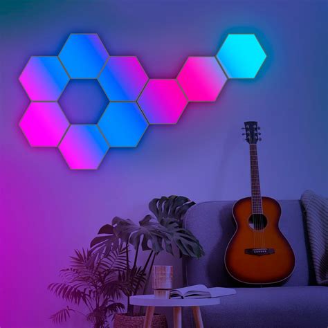Relax Love 12 Pack Hexagon Led Lights Modular Music Guam Ubuy