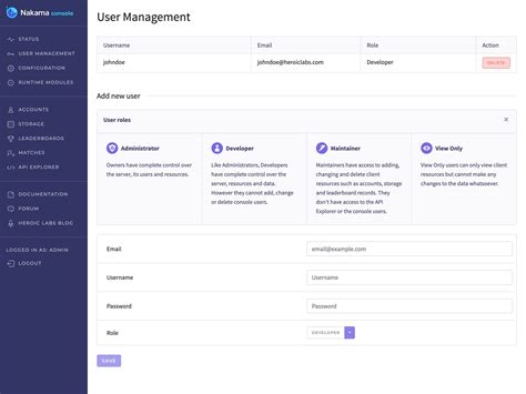 nakama is a free open source chat server for real time games and social