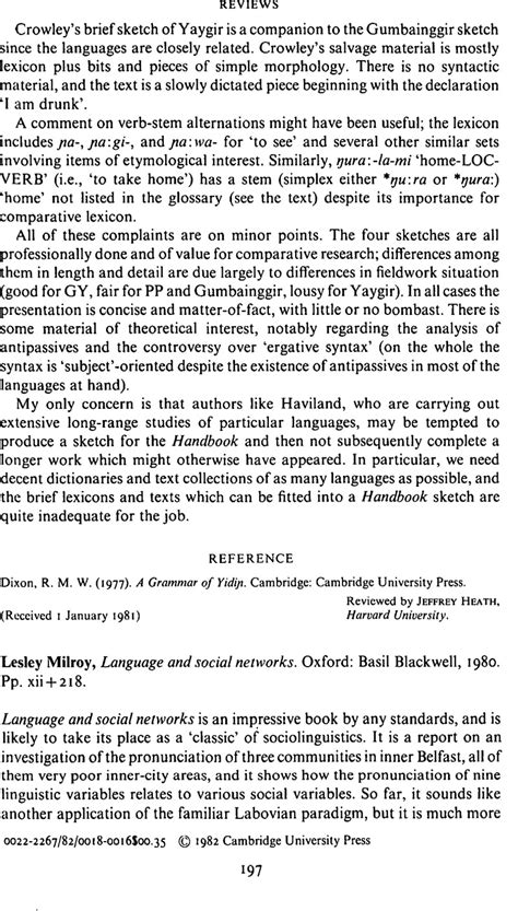 Lesley Milroy Language And Social Networks Oxford Basil Blackwell