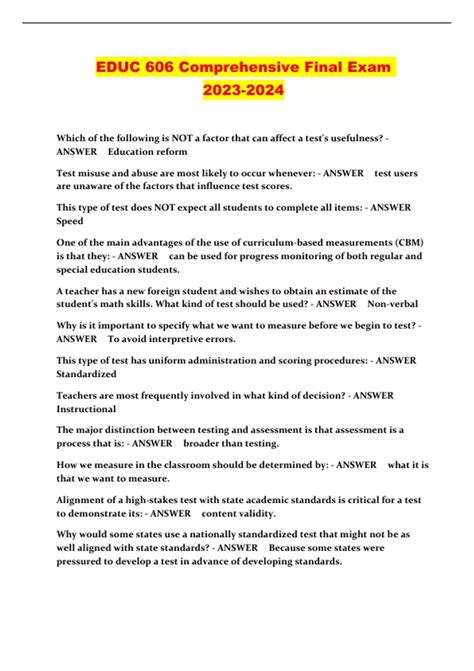 Educ 606 Comprehensive Final Exam Educ 606 Comprehensive Stuvia Us