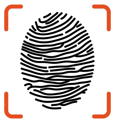 Premium Vector Fingerprint Scan Icon Biometric Identity Accesss Symbol