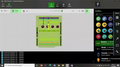 Simple Circuit Example With Virtualbreadboard Duino Technology Youtube