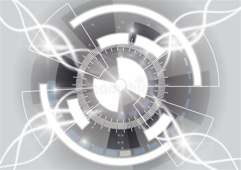 Vector Gray Circle Technology Background Abstract Digital Concept Stock Vector Illustration