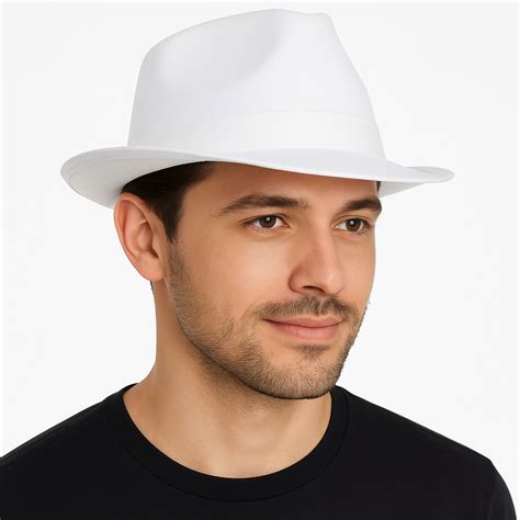Classic White Fedora Hat Team Spirit Essential