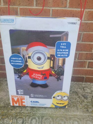 Gemmy Despicable Me Carl Minion Airblown Inflatable Lighted New 9 Tall