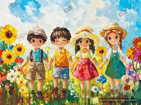 Ai创作图油画小孩 儿童厚涂油画肌理 少儿油画 儿童油画 儿童插画插图美术绘画 儿童画插画 幼儿园油画素材 美好童年插画 小朋友画油画 插画小朋友 少儿油画班 儿童插画春游 原创儿童插画 儿童