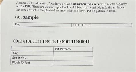 Solved Assume 32 Bit Addresses You Have A 4 Way Set Chegg Com