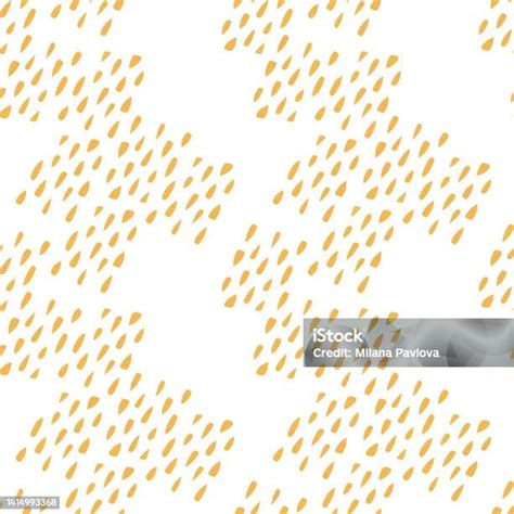 노란색 브러시 스트로크가있는 추상적 인 이음새가 없는 패턴 0명에 대한 스톡 벡터 아트 및 기타 이미지 0명 귀여운 기하 도형 Istock