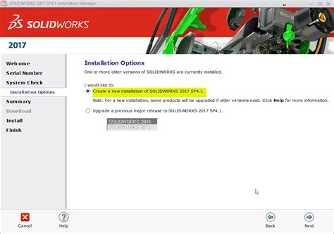 Create A New SOLIDWORKS Upgrade Installation