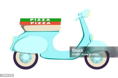 이탈리아 음식 신선한 피자 배달 서비스 플랫 벡터 일러스트 로고에 대한 스톡 벡터 아트 및 기타 이미지 로고 만화 모터 스쿠터 Istock
