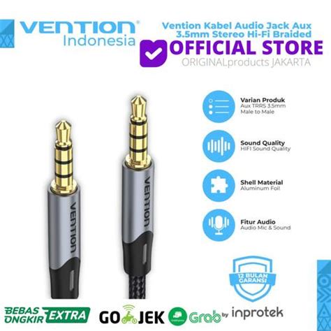Jual Vention Kabel Audio Jack Aux Mm Male To Cowo Stereo Hifi M M M Baqhf M Jakarta